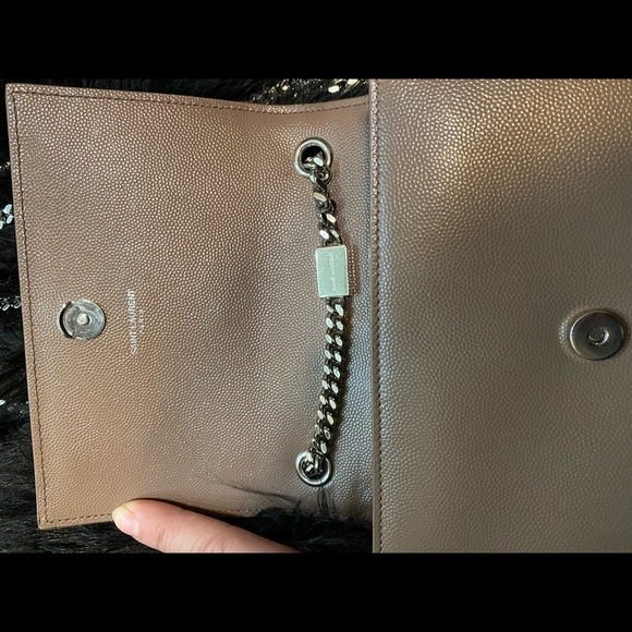 Yves Saint Laurent | Bags | Ysl Small Kate Monogram Beige Silver | Poshmark
